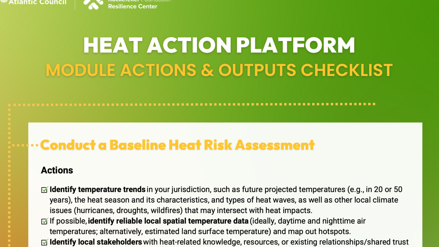 Resources for Building Heat Resilience - Heat Action Platform